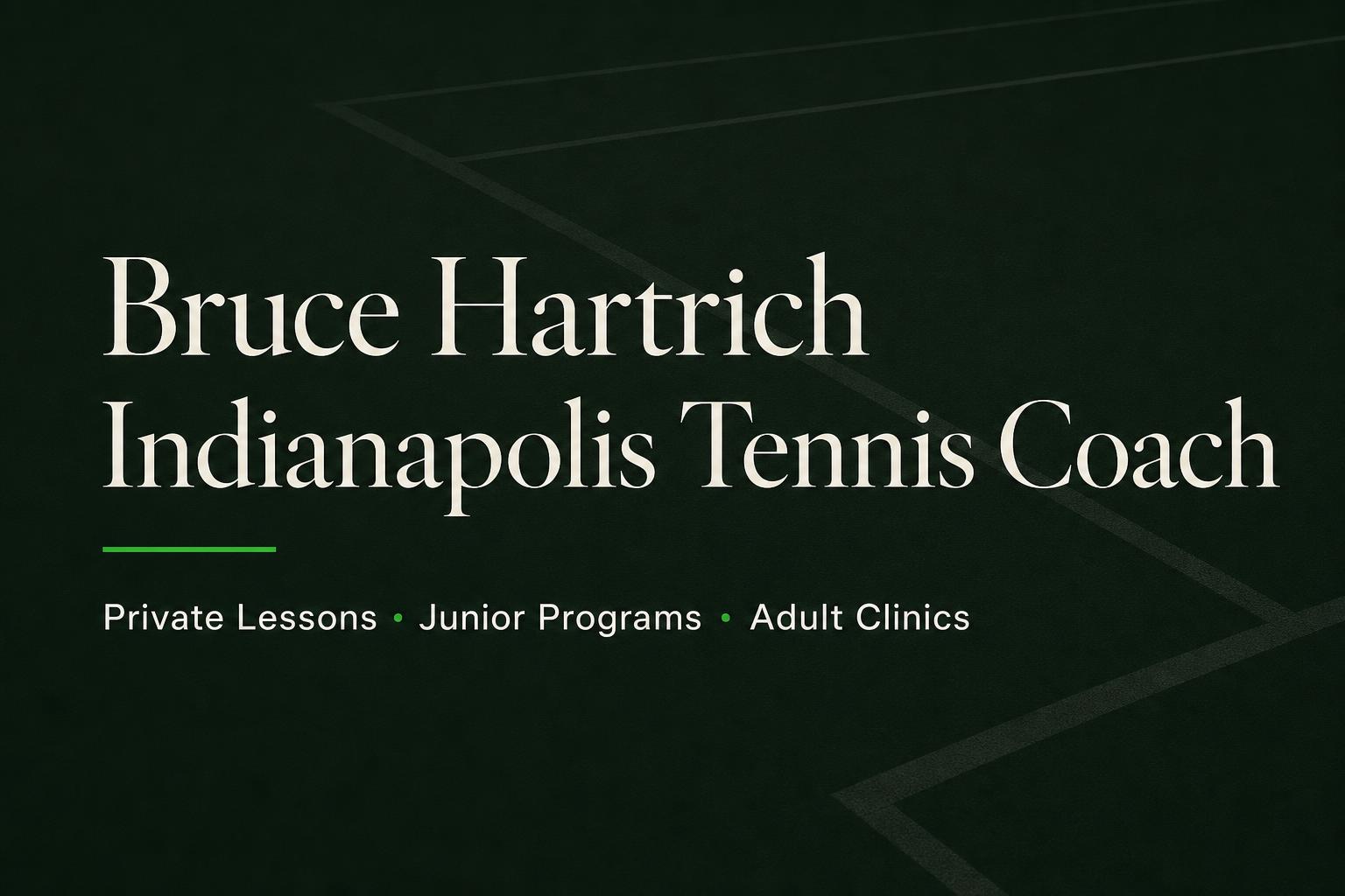 Indianapolis Tennis Coach | Adult & Junior Lessons | The Indy Tennis Pro